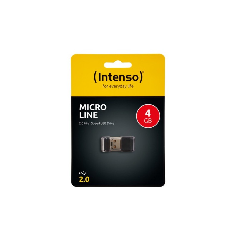 Intenso Micro Line unità flash USB 4 GB USB tipo A 2.0 Nero (3500450)